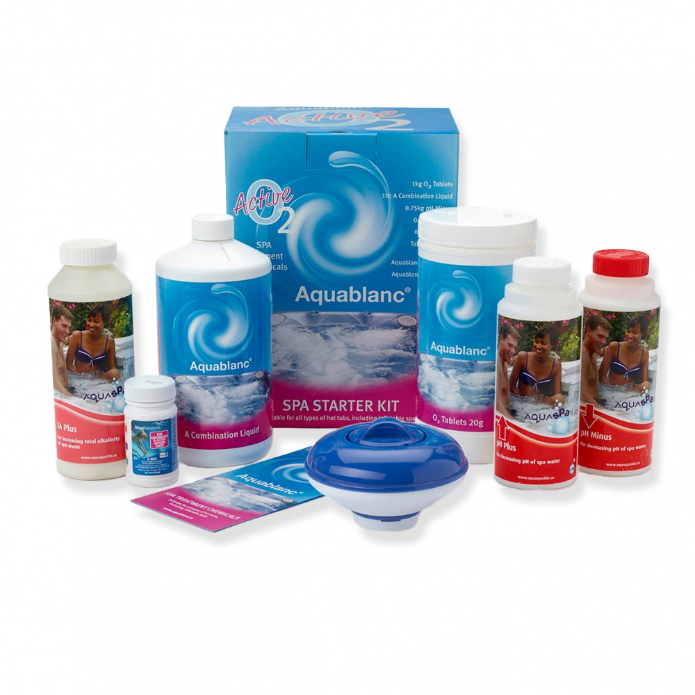 Aquablanc O2 Spa Starter Kit - Active Oxygen Disinfectant - PoolMarket