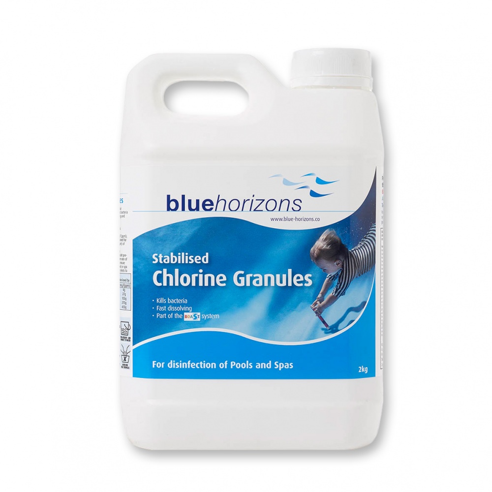 Blue Horizons Stabilised Chlorine Granules 2kg for Swimming Pools ...