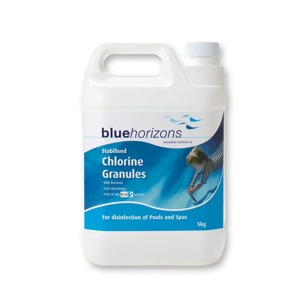 Blue Horizons Stabilised Chlorine Granules 5kg for Swimming Pools ...