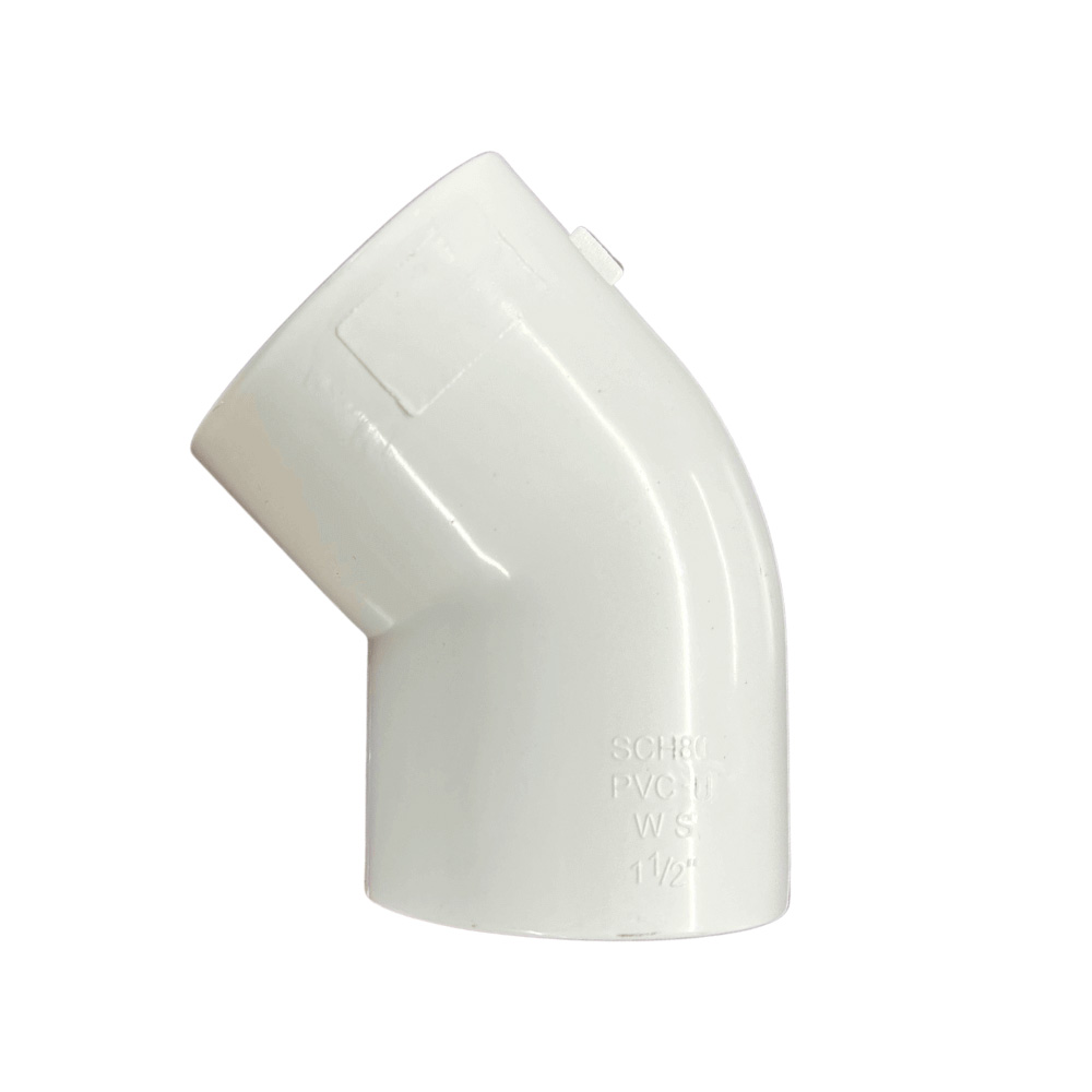 Certikin 1.5 inch 45 Degree Elbow - White ABS Pool Pipe (CP15CC ...