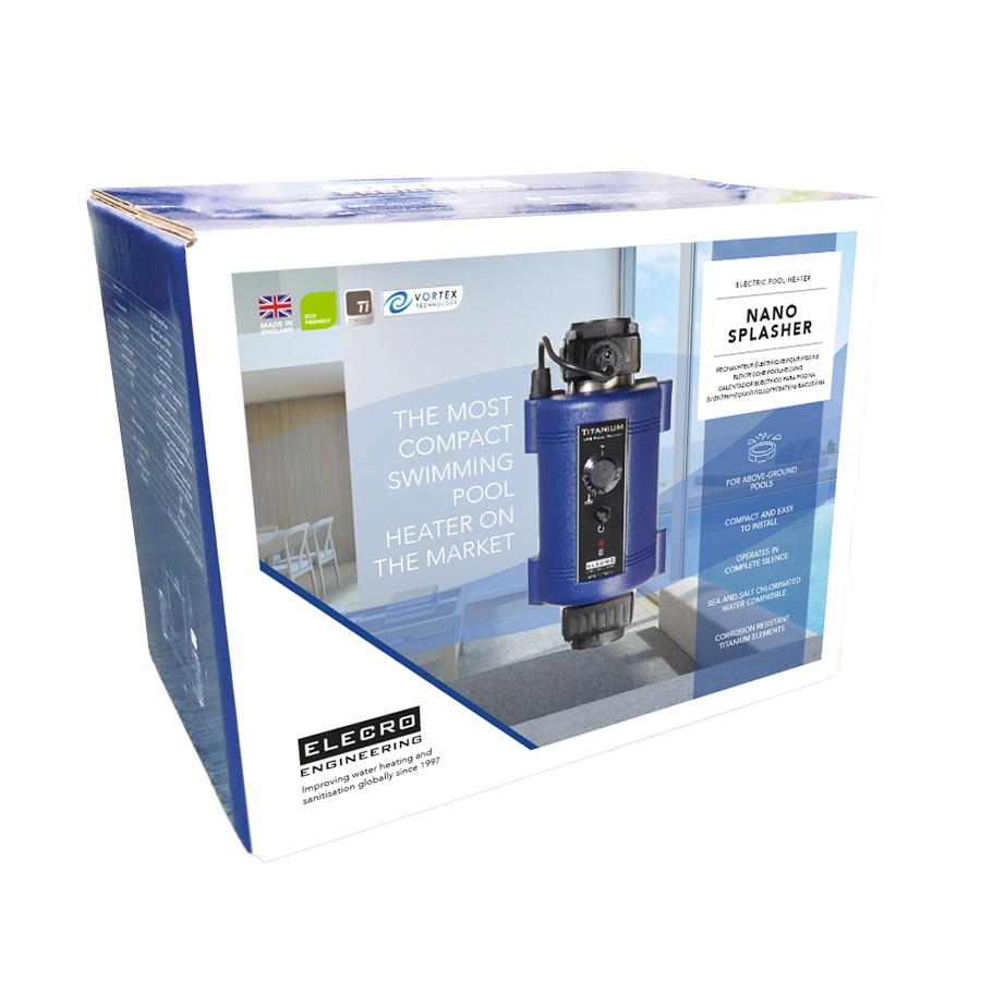 Elecro Nano Splasher Pool Heater with Titanium Element - PoolMarket